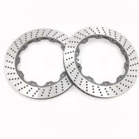 China 2pcs Car Wheel Brake Disc 400*28mm Drilled Rotor Gray Cast Iron for sale