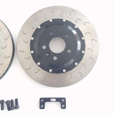 China 355*22mm Cast Iron Brake J Hook Disc Black Center For Audi RS6 C7 for sale