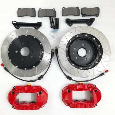China Aluminum 4 Pot Brake Caliper 355*28mm Dragon Slot Disc For Toyota MK4 for sale