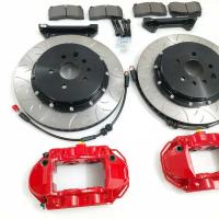 China Aluminum 4 Pot Brake Caliper 355*28mm Dragon Slot Disc For Toyota MK4 for sale