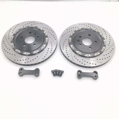 China Rear Cast Iron Brake Disc 355*22 Drilled Slot For Volkswagen Golf 7R for sale