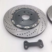 China Rear Cast Iron Brake Disc 355*22 Drilled Slot For Volkswagen Golf 7R for sale