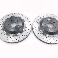 China Grey Cast Iron Brake Disc 380*32mm Drilled Floating For Audi RS3 8P for sale