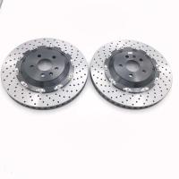 China Grey Cast Iron Brake Disc 380*32mm Drilled Floating For Audi RS3 8P for sale