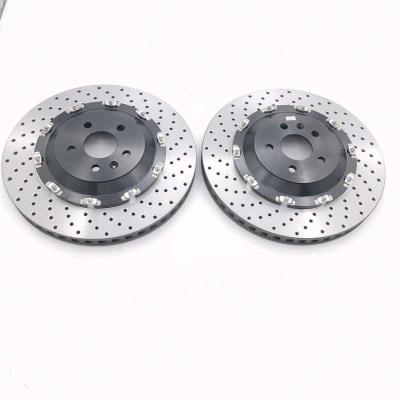 China Grey Cast Iron Brake Disc 380*32mm Drilled Floating For Audi RS3 8P for sale
