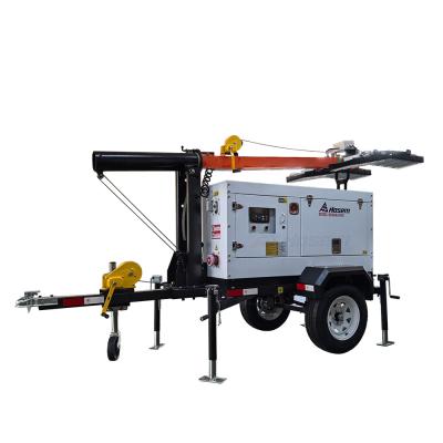 China Light Tower LED Mobile Outdoor Diesel Generator Set By Quanchai Engine for sale