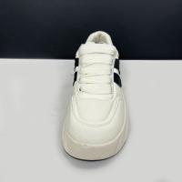 China Low Cut Womens White Casual Sneakers Comfort Black Colorblock Letter for sale