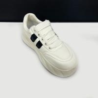China Low Cut Womens White Casual Sneakers Comfort Black Colorblock Letter for sale