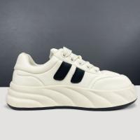 China Low Cut Womens White Casual Sneakers Comfort Black Colorblock Letter for sale