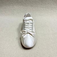 China Women casual silk shoes with cotton make white color and low-cut for sale
