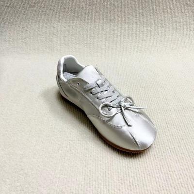 China Women comfort silk shoes with cotton make silver color and low-cut for sale