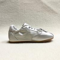 China Women comfort silk shoes with cotton make silver color and low-cut for sale