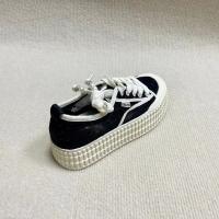 China Women lace canvas shoes with thick sole and hollow breathable fisherman for sale