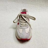 China Women sports casual platform leather shoes for female with red blocks for sale