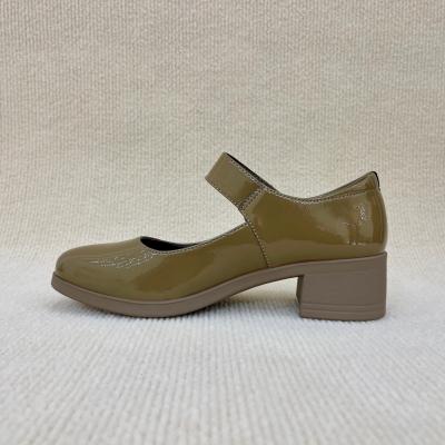 China Fashion Women'S Business Casual Heels U Knot Brown Heels For Women for sale