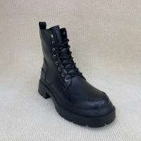 China Fashion Ladies Short Boots Microfiber Black Leather Boots For Women for sale