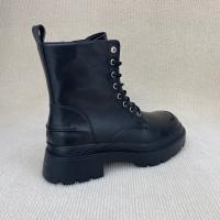 China Fashion Ladies Short Boots Microfiber Black Leather Boots For Women for sale