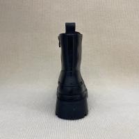 China Fashion Ladies Short Boots Microfiber Black Leather Boots For Women for sale