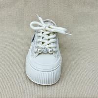 China Comfort Womens White Mules Canvas Platform Shoes With Lace Up for sale