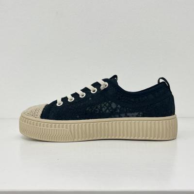 China Women comfort black breathable sneakers with mesh upper espadrilles for sale