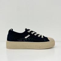 China Women comfort black breathable sneakers with mesh upper espadrilles for sale