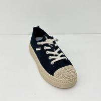 China Women comfort black breathable sneakers with mesh upper espadrilles for sale