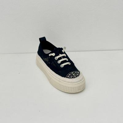 China Women comfort breathable espadrilles with mesh upper and pearl low cut for sale