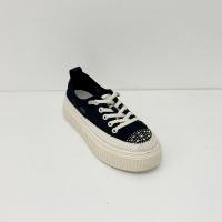 China Women casual sneakers with low top and pearls on simple life for sale