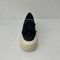 China Casual Women Black Espadrilles Mid Top Black Designer Espadrilles for sale