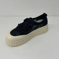 China Casual Women Black Espadrilles Mid Top Black Designer Espadrilles for sale