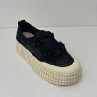 China Casual Women Black Espadrilles Mid Top Black Designer Espadrilles for sale