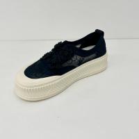 China Comfort Ladies Black Espadrilles High Top Outdoor Stylish Non Slip Shoes for sale