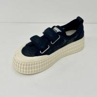 China Espadrilles Platform Canvas Trainers Womens ODM Black Canvas Sneakers Womens for sale