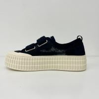 China Espadrilles Platform Canvas Trainers Womens ODM Black Canvas Sneakers Womens for sale
