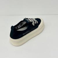 China Mid Top Breathable Mesh Sneakers Black Womens Fashion Trainers for sale