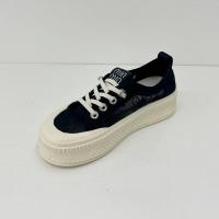 China Mid Top Breathable Mesh Sneakers Black Womens Fashion Trainers for sale