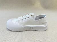 China Women white casual sneakers cover head round toe and low cut for sale