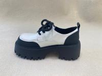 China Summer Black And White Platform Loafers OEM ODM Casual Loafers For Women for sale