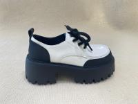 China Summer Black And White Platform Loafers OEM ODM Casual Loafers For Women for sale