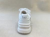 China Autumn White Canvas Trainers Heightening Womens White Leather Casual Sneakers for sale