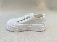 China Fashion White Platform Sneakers Mesh Upper 2024 Summer Lacing And Leisure for sale