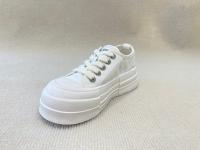 China Fashion White Platform Sneakers Mesh Upper 2024 Summer Lacing And Leisure for sale