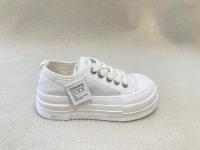 China Fashion White Platform Sneakers Mesh Upper 2024 Summer Lacing And Leisure for sale