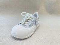 China Heightening Sneakers PU White Leather Espadrilles With Pearl Flower for sale