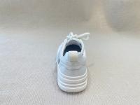 China Heightening Sneakers PU White Leather Espadrilles With Pearl Flower for sale