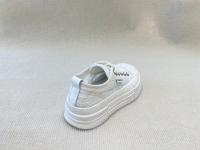 China OEM ODM White Leather Casual Sneakers Lace Up 35-40 China Size for sale