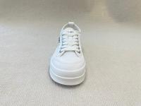 China OEM ODM White Leather Casual Sneakers Lace Up 35-40 China Size for sale