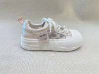 China Round Head Womens Pink Casual Shoes Rubber Outsole Pink Casual Sneakers for sale