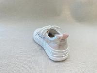 China Round Head Womens Pink Casual Shoes Rubber Outsole Pink Casual Sneakers for sale