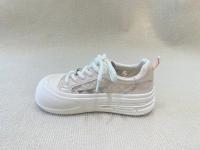 China Round Head Womens Pink Casual Shoes Rubber Outsole Pink Casual Sneakers for sale
